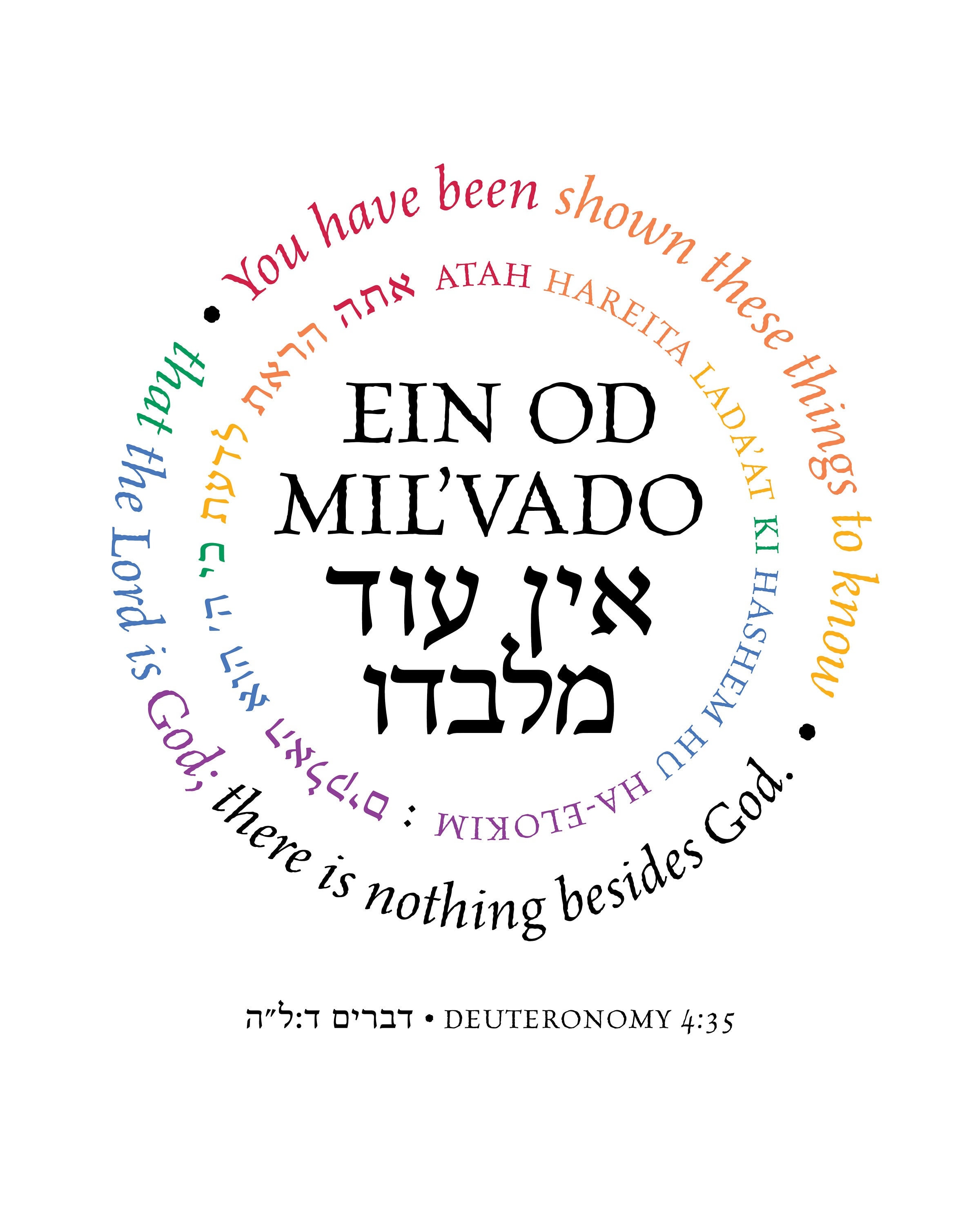 Ein Od Milvado - 2 Versions - Printable - Etsy