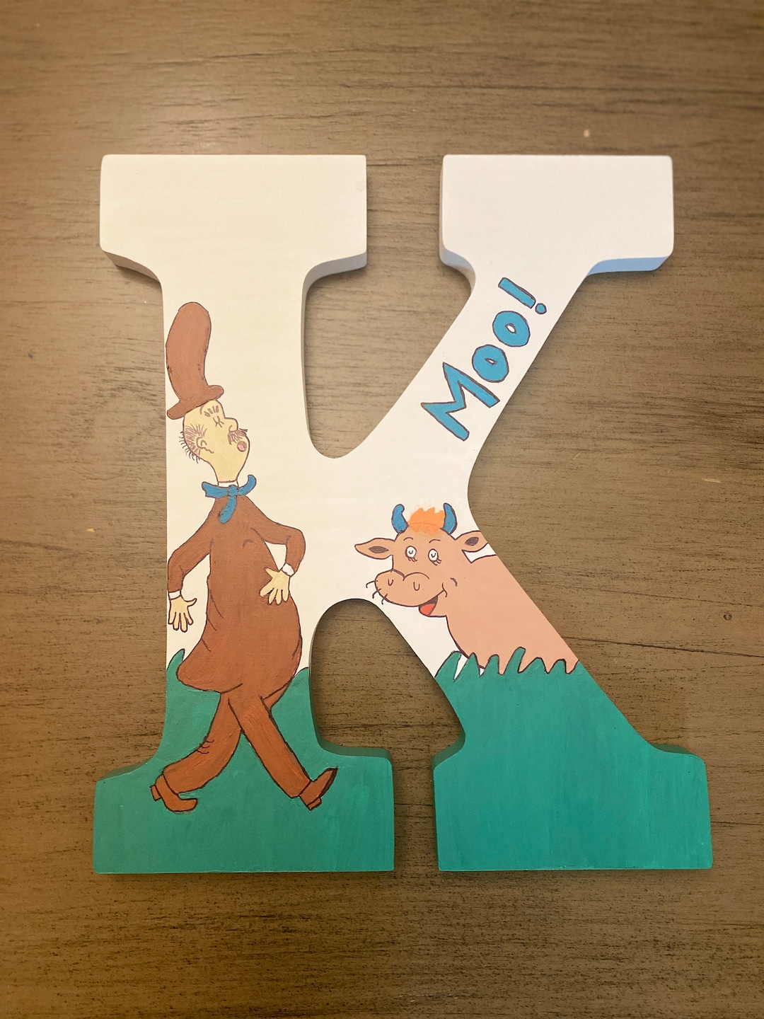 Cat Book Character Wooden Name Letters - Etsy