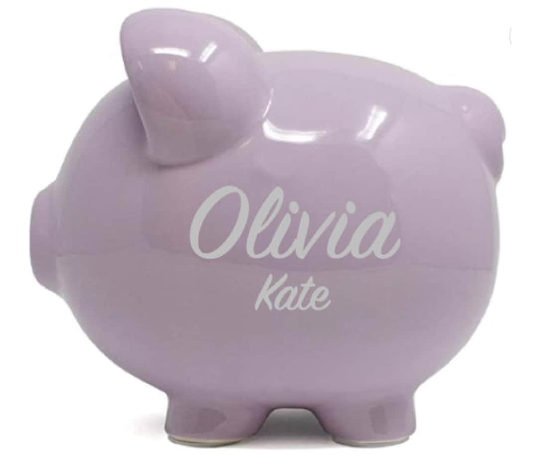 Personalized Ceramic Piggy Bank - Extra Large - Etsy