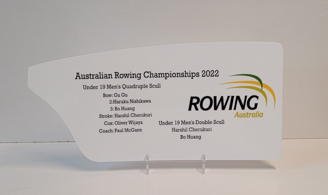 Rowing Achievement Award, Rowing Oar Blade Trophy, Coach Appreciation ...