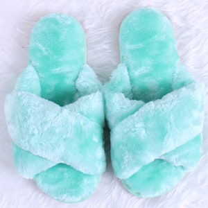 Customized Cozy Slipper Girlfriend Winter Fluffy Bridesmaid Proposal ...