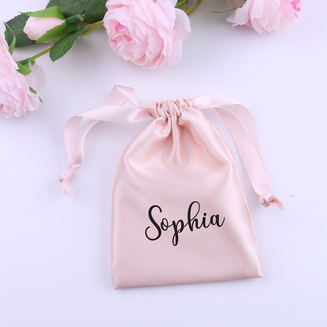 Set of 5 Personalized Satin Bags for Gift Jewelry 7.5 X | Etsy