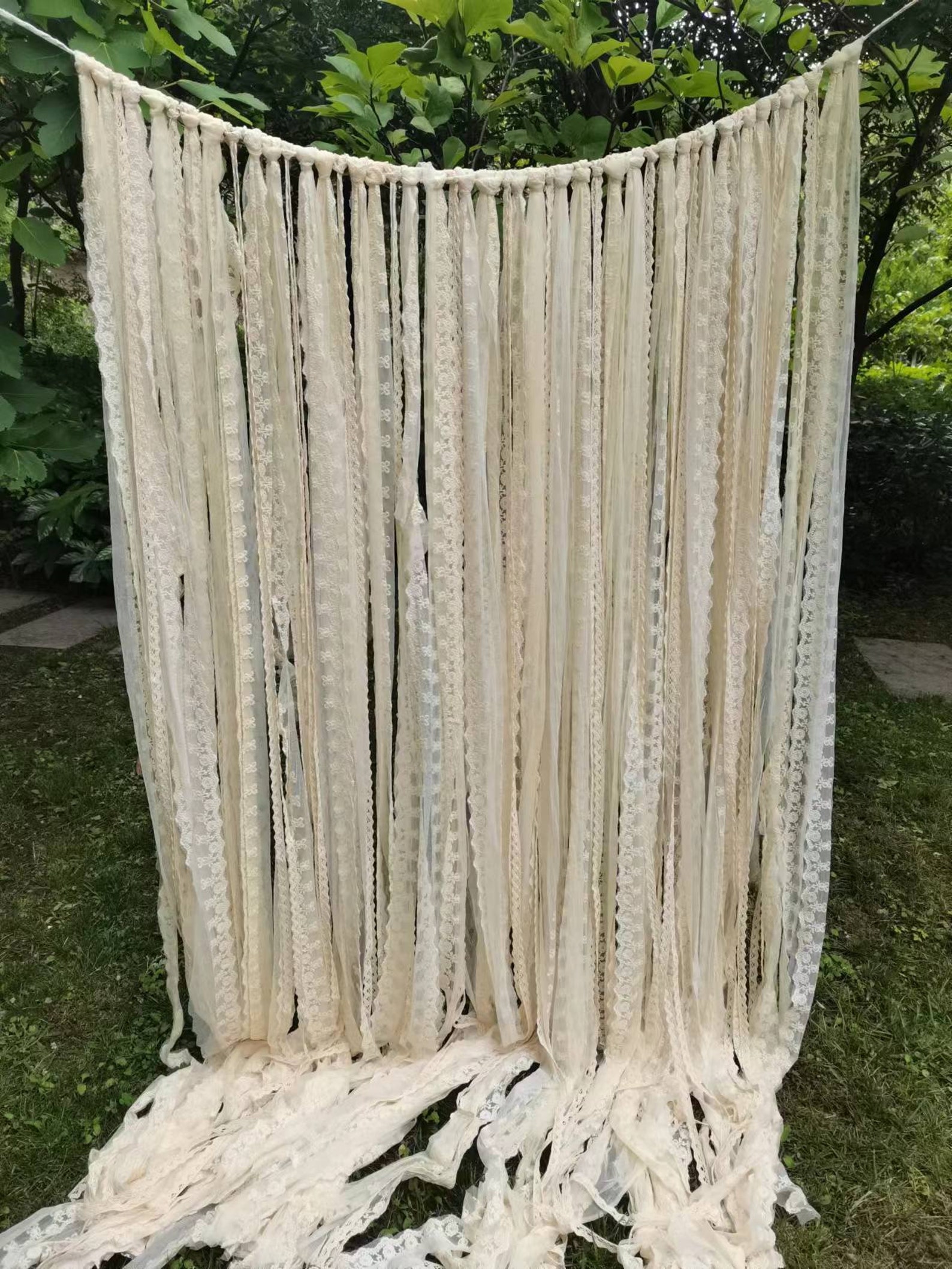 Custom Long Lace Curtain Backdrop Wedding Banner Valance - Etsy