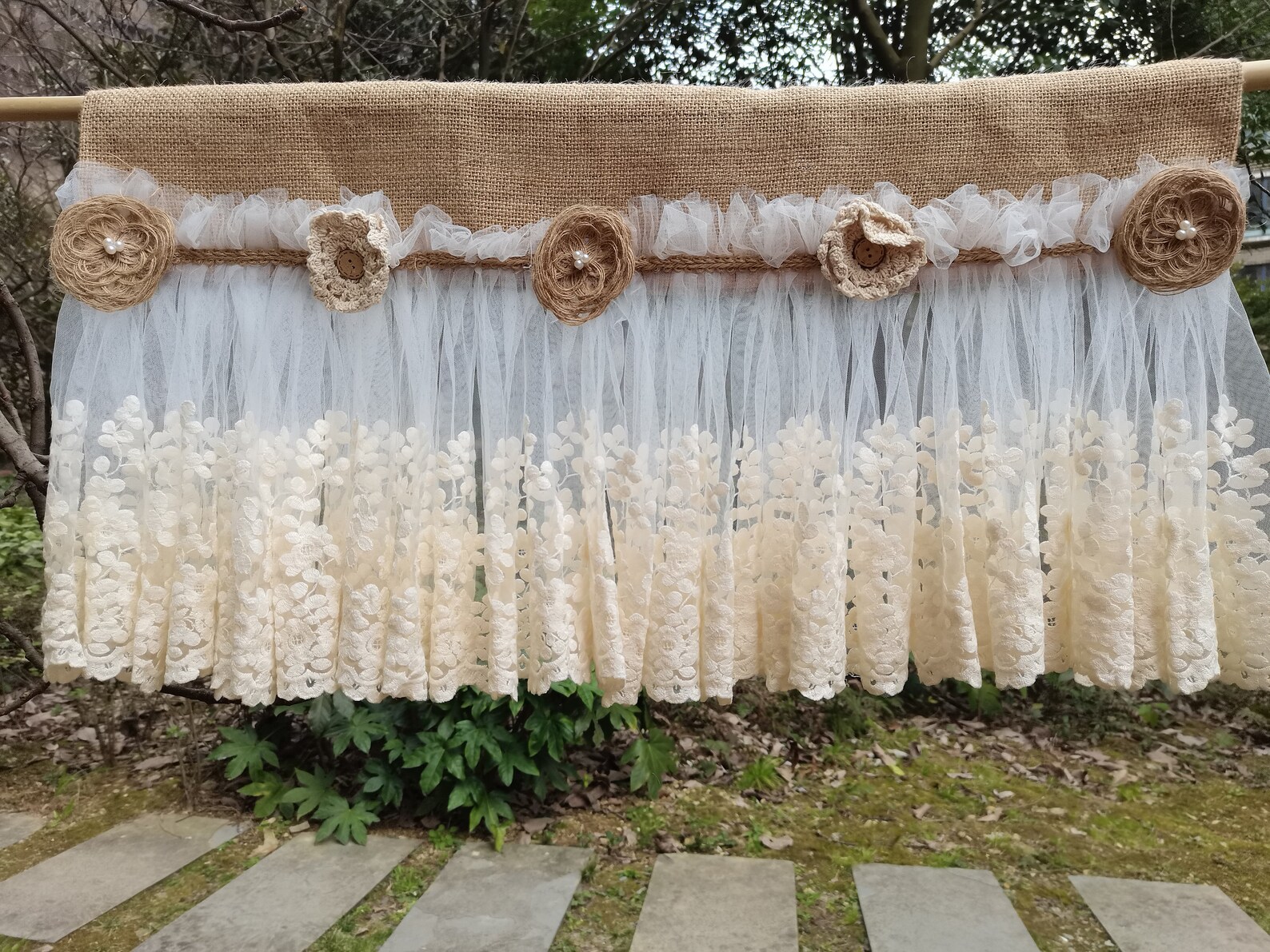 Custom Valance Curtain Rustic Romantic Kitchen Valance Decor | Etsy