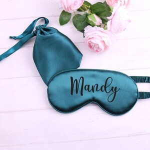 Personalized Sleep Eye Mask Monogrammed Satin Super Soft Bachelorette ...