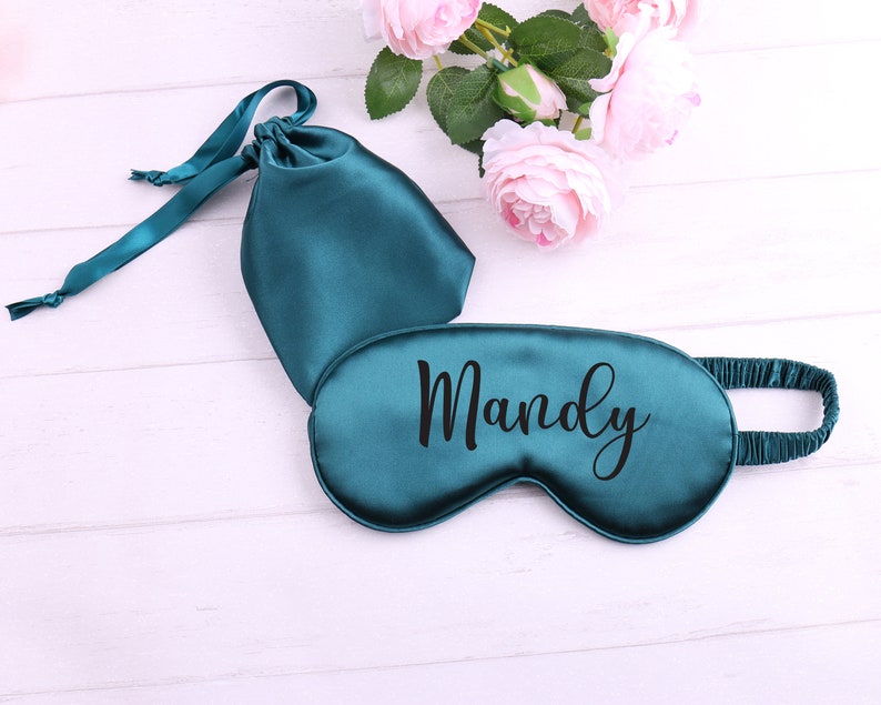 Personalized Sleep Eye Mask Monogrammed Satin Super Soft Etsy