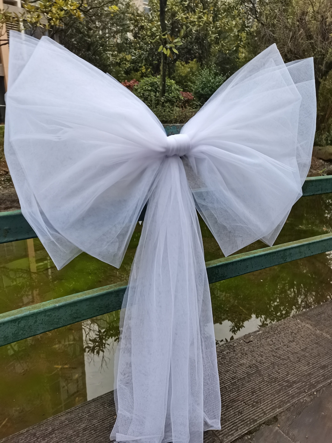 1pc Custom Extra Big Tulle Pew Bows,big Pew Bows, Tulle Bows, Formal ...