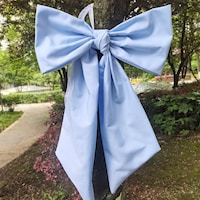 Custom 1pc Baby Blue Bow, Bed Bow, Pew Bow, Nursery Bow, Wedding Bow ...