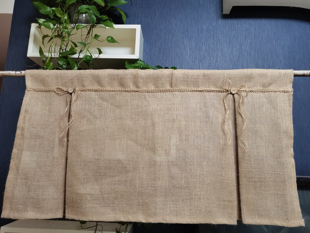 Custom Rustic Burlap Small Bows Bedroom Valance Burlap Bows Window ...