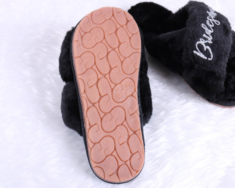 Customized Cozy Slipper Girlfriend Winter Fluffy Bridesmaid - Etsy
