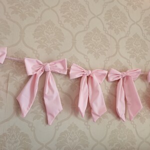 Custom Light Pink Bows Garland Baby Shower Decor, Bridal Shower, Pink ...