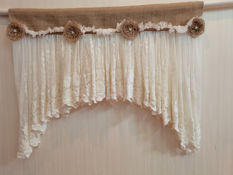 Shabby Ivory Lace Curtain High Quality Ivory Lace Window Valance ...
