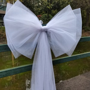 1pc Custom Extra Big Tulle Pew Bows,big Pew Bows, Tulle Bows, Formal ...