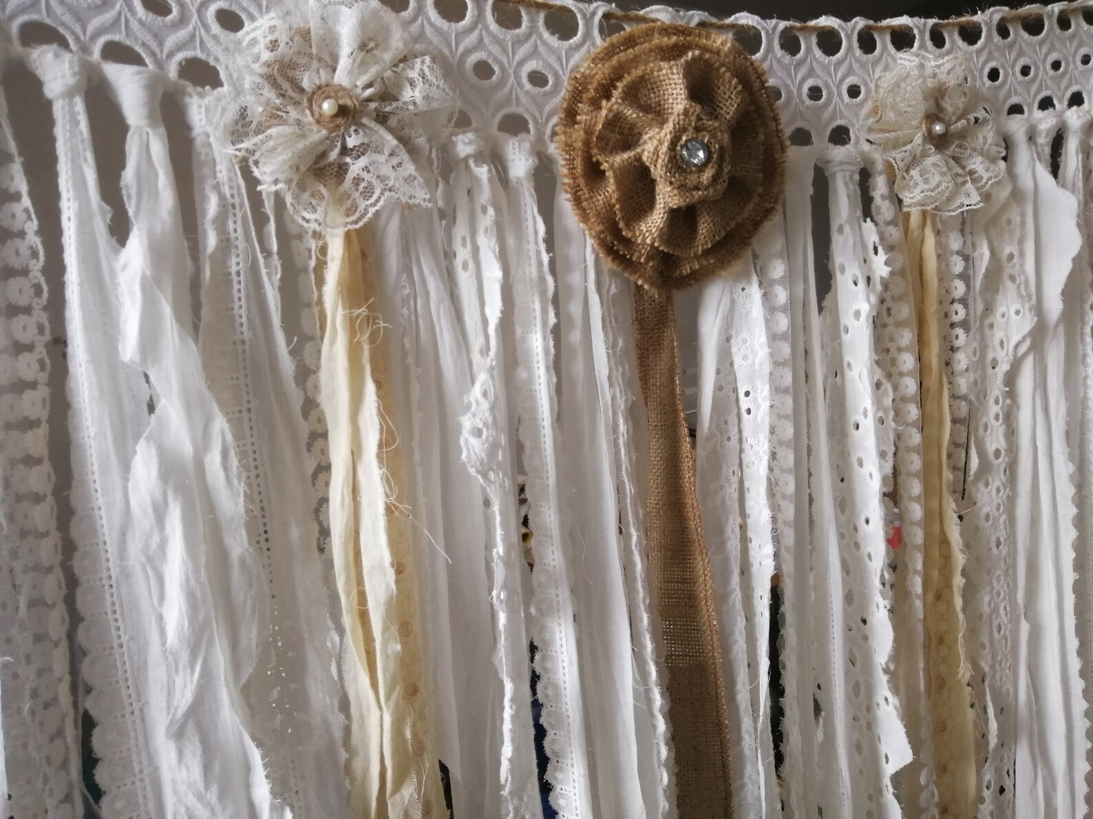 Romantic Lace Burlap Backdrop SHABBY Vtg Wedding Banner - Etsy