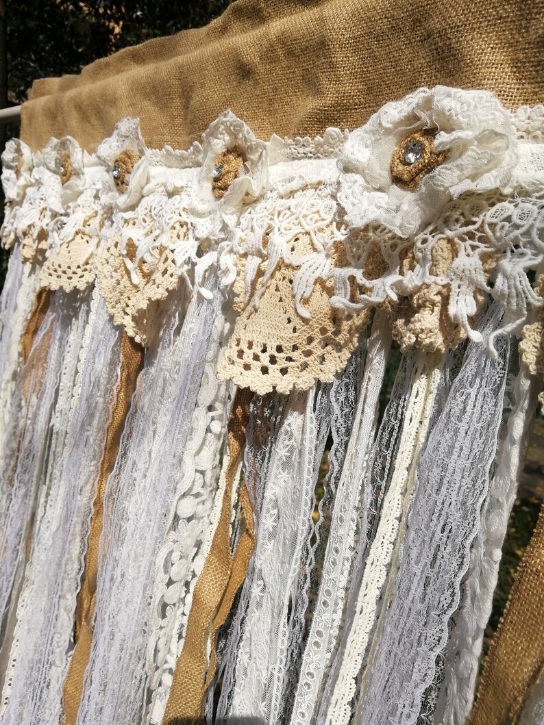 Romantic Lace Curtain Burlap Lace Backdrop Lace Wedding Banner - Etsy