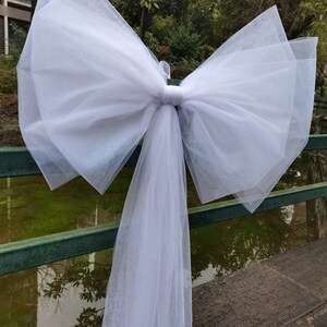 1pc Custom Extra Big Tulle Pew Bows,big Pew Bows, Tulle Bows, Formal ...