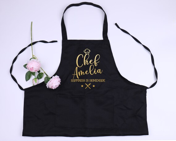 Personalized Apron With Your Custom Text Monogram Chef Bakery | Etsy