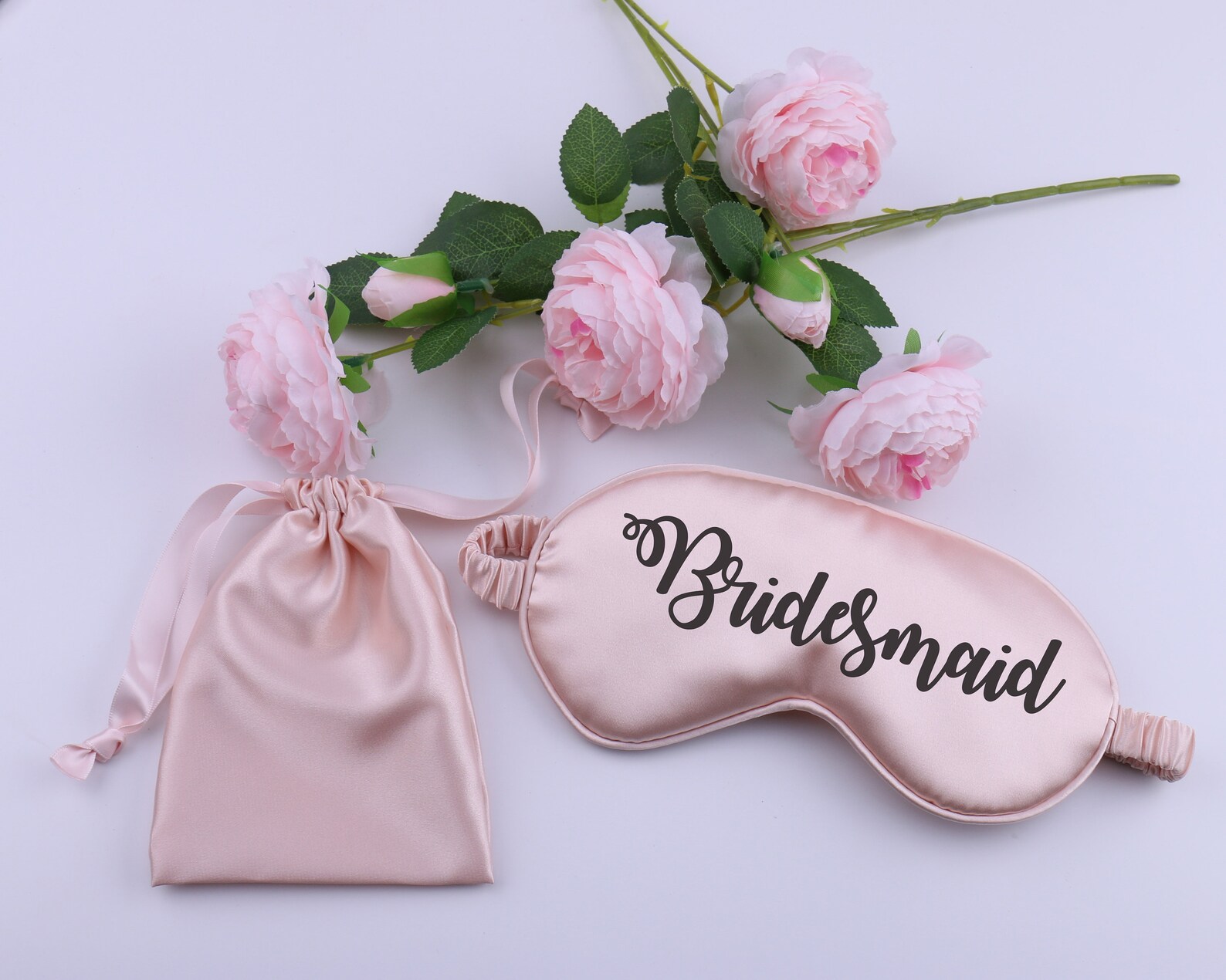 Personalized Sleep Eye Mask With Gift Bag Monogrammed Satin | Etsy