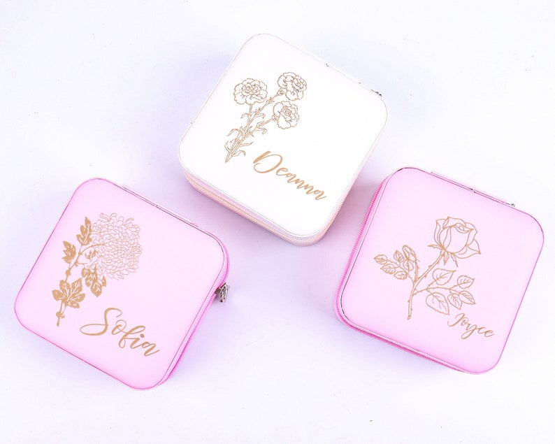 Personalized Travel Jewelry Boxes Bridesmaid Jewelry Box - Etsy