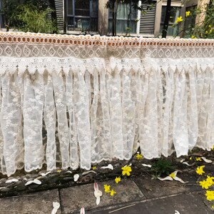 Custom Beautiful Ivory Lace Curtain Lace Kitchen Valance Kitchen ...