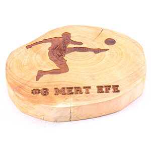 Personalized Rustic Hard Wood Soccer Design Coasters, Ports Coasters ...