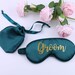 Personalized Sleep Eye Mask With Gift Bag, Monogrammed Satin Super Soft ...