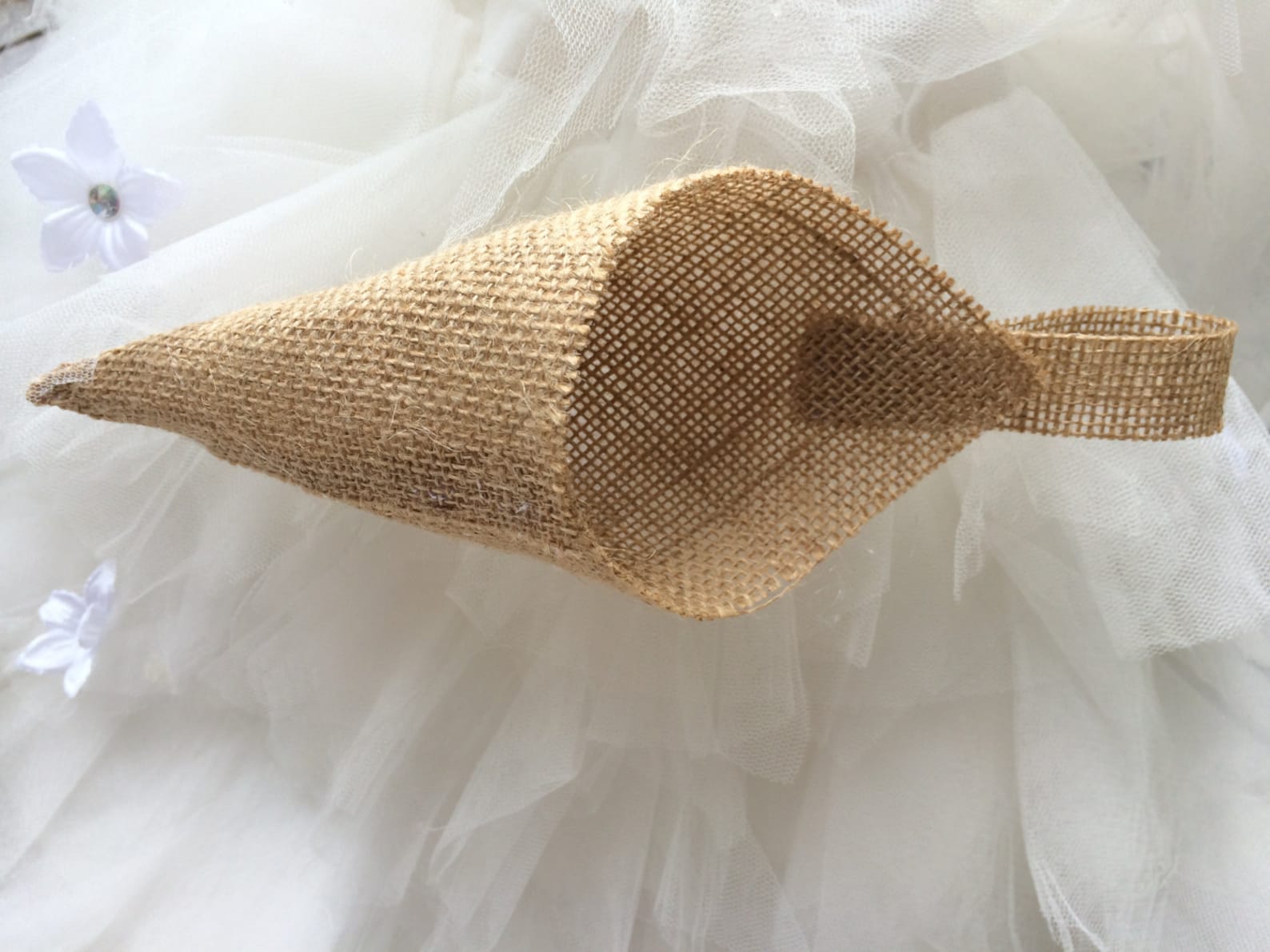 1pc Rustic Jute Hessian Burlap Pew Cone Country Rustic Wedding | Etsy