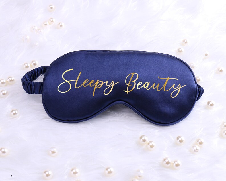 Personalized Satin Eye Sleep Mask With PVC Ribbon Gift Box Bachelorette ...