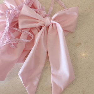 Custom Light Pink Bows Garland Baby Shower Decor, Bridal Shower, Pink ...