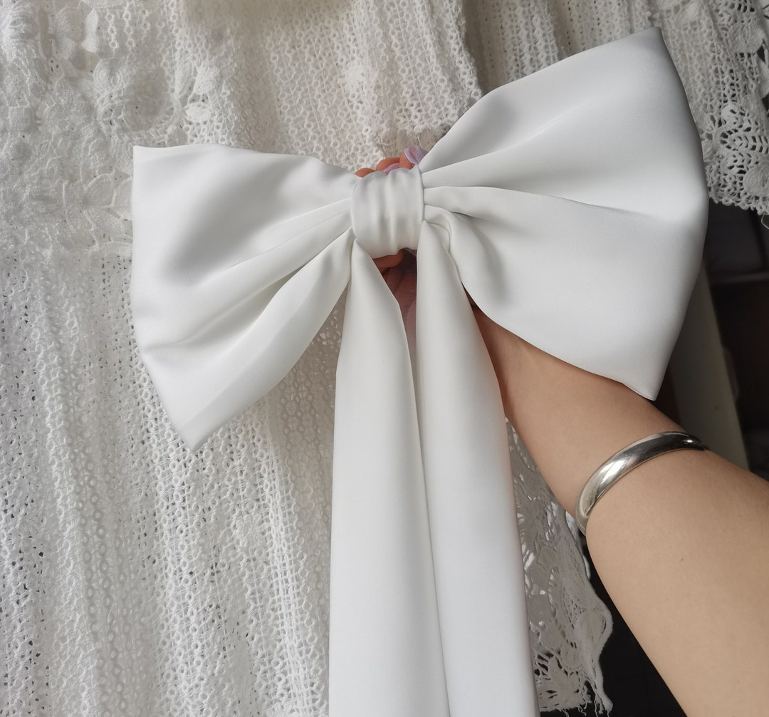 Custom 1pc Big Off-white Bow, Formal Bow, Wedding Bow, Wall Bow, Door ...