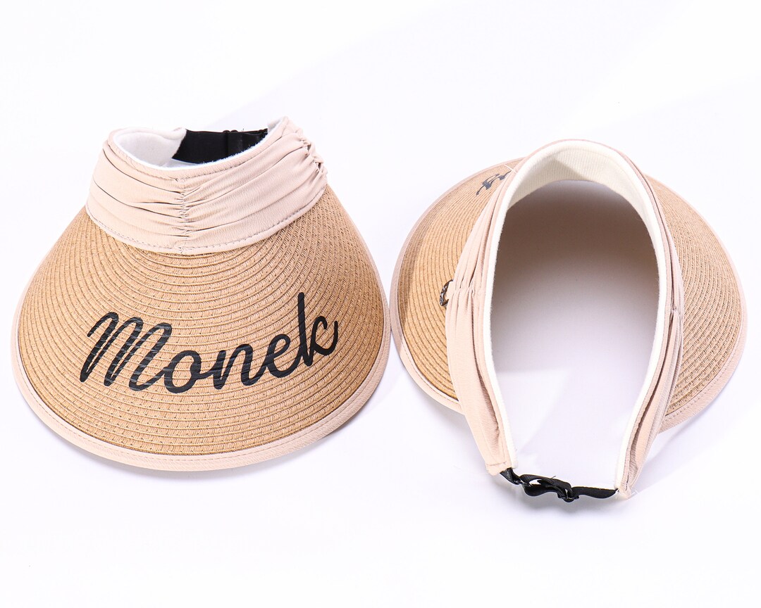 Custom Visor Sun Hat Custom Name Favor Straw, Bride Squad Visors ...