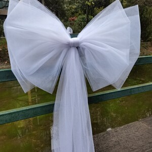 1pc Custom Extra Big Tulle Pew Bows,big Pew Bows, Tulle Bows, Formal ...