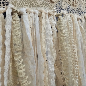 Custom Romantic High Quality Ivory Lace Curtain Hand Crochet Lace ...