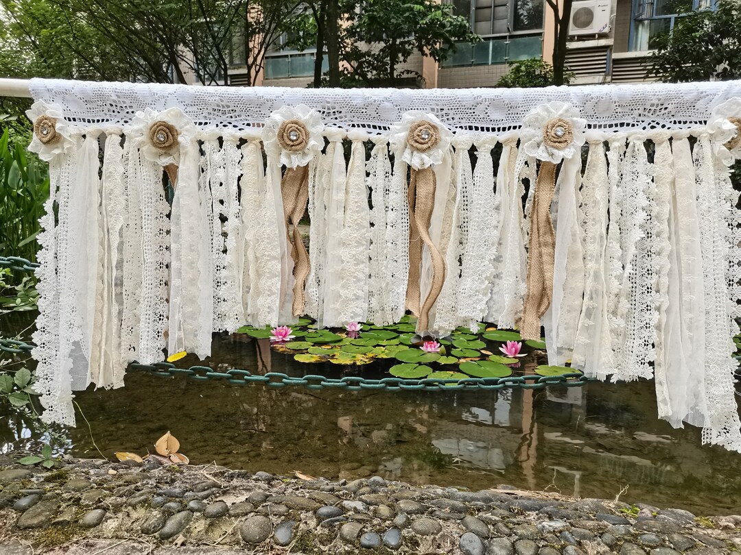Romantic Lace Kitchen Valance Window Decor Kitchen Curtain Lace Curtain ...
