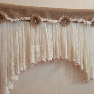 Shabby Ivory Lace Curtain High Quality Ivory Lace Window Valance ...