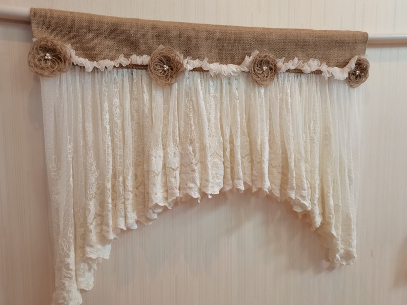 Shabby Ivory Lace Curtain High Quality Ivory Lace Window Valance ...