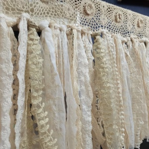Custom Romantic High Quality Ivory Lace Curtain Hand Crochet Lace ...