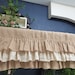 Custom Burlap Ruffled Curtain Rustic Burlap Lace Kitchen Valance Burlap ...