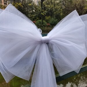 1pc Custom Extra Big Tulle Pew Bows,big Pew Bows, Tulle Bows, Formal ...
