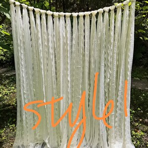 Luxury Lace Ribbon Backdrop Wedding Banner Valance Ribbon Fabric ...