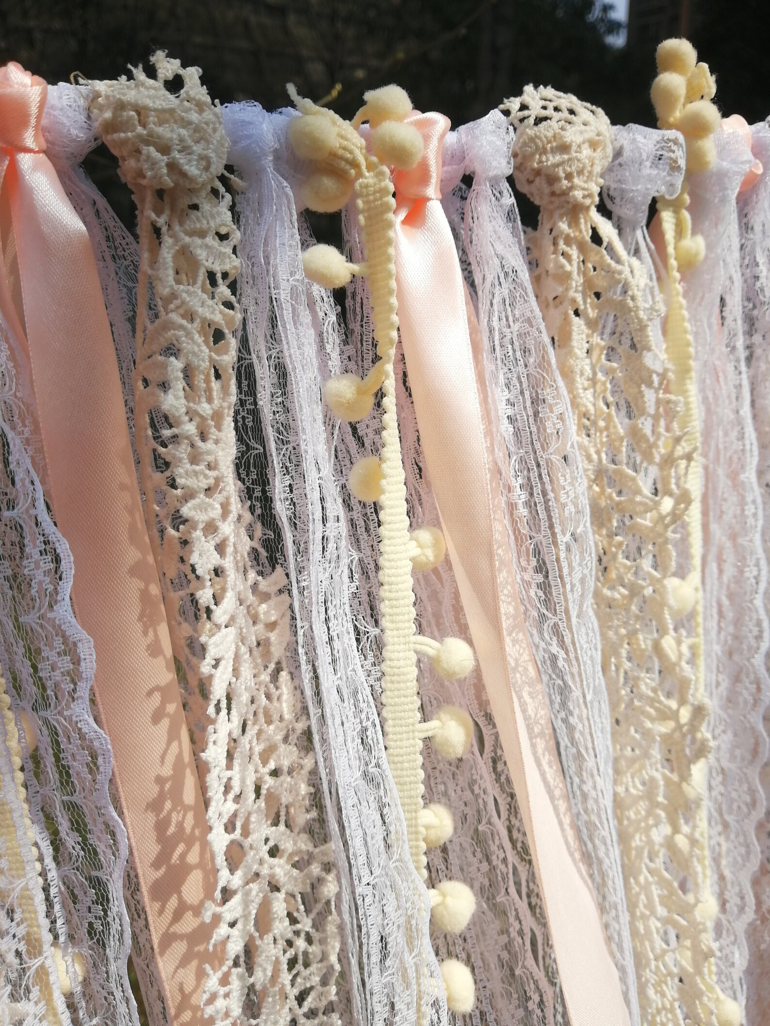 40inches wide 84inches long SHABBY Vtg Lace Backdrop wedding | Etsy