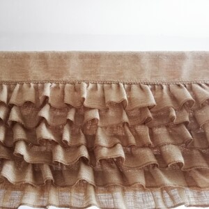 Custom Burlap Ruffled Curtain Rustic Burlap Kitchen Valance Burlap ...