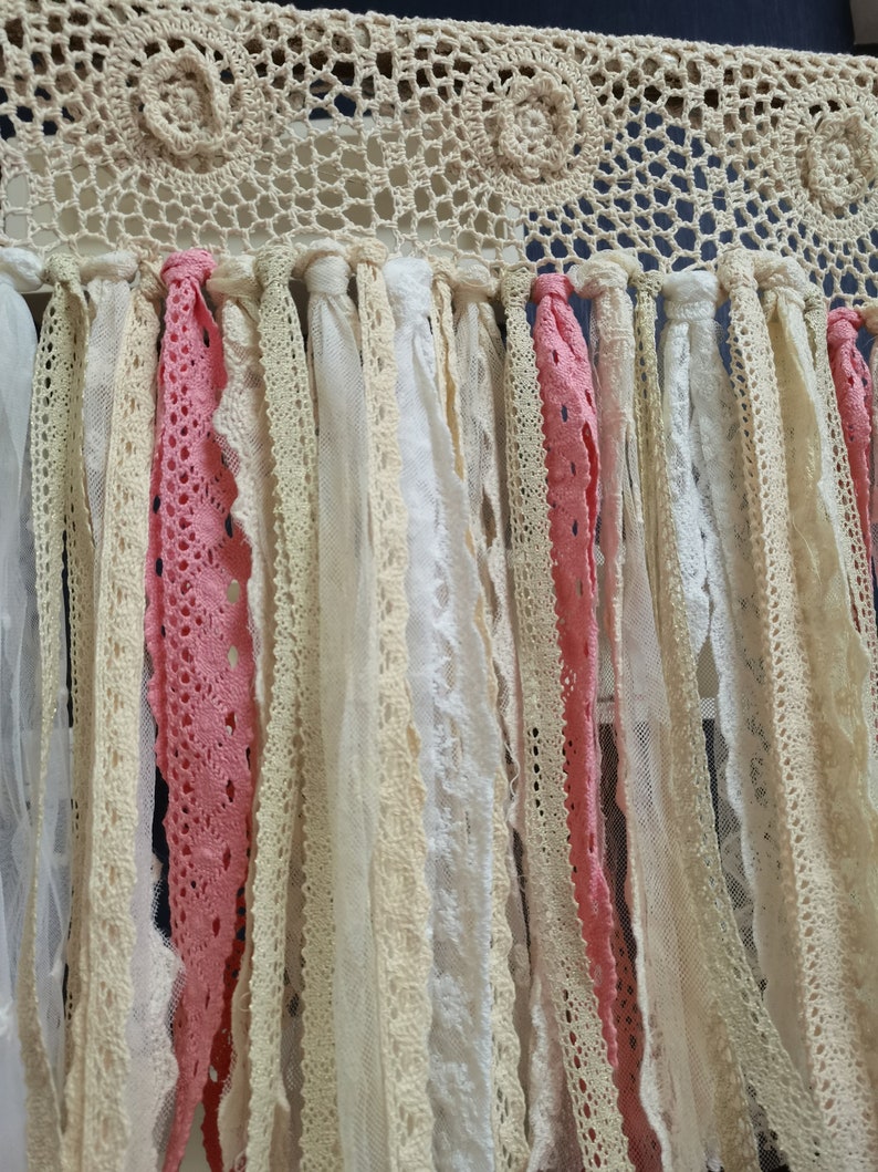 Custom Romantic High Quality Ivory Lace Pink Lace Valance Hand - Etsy