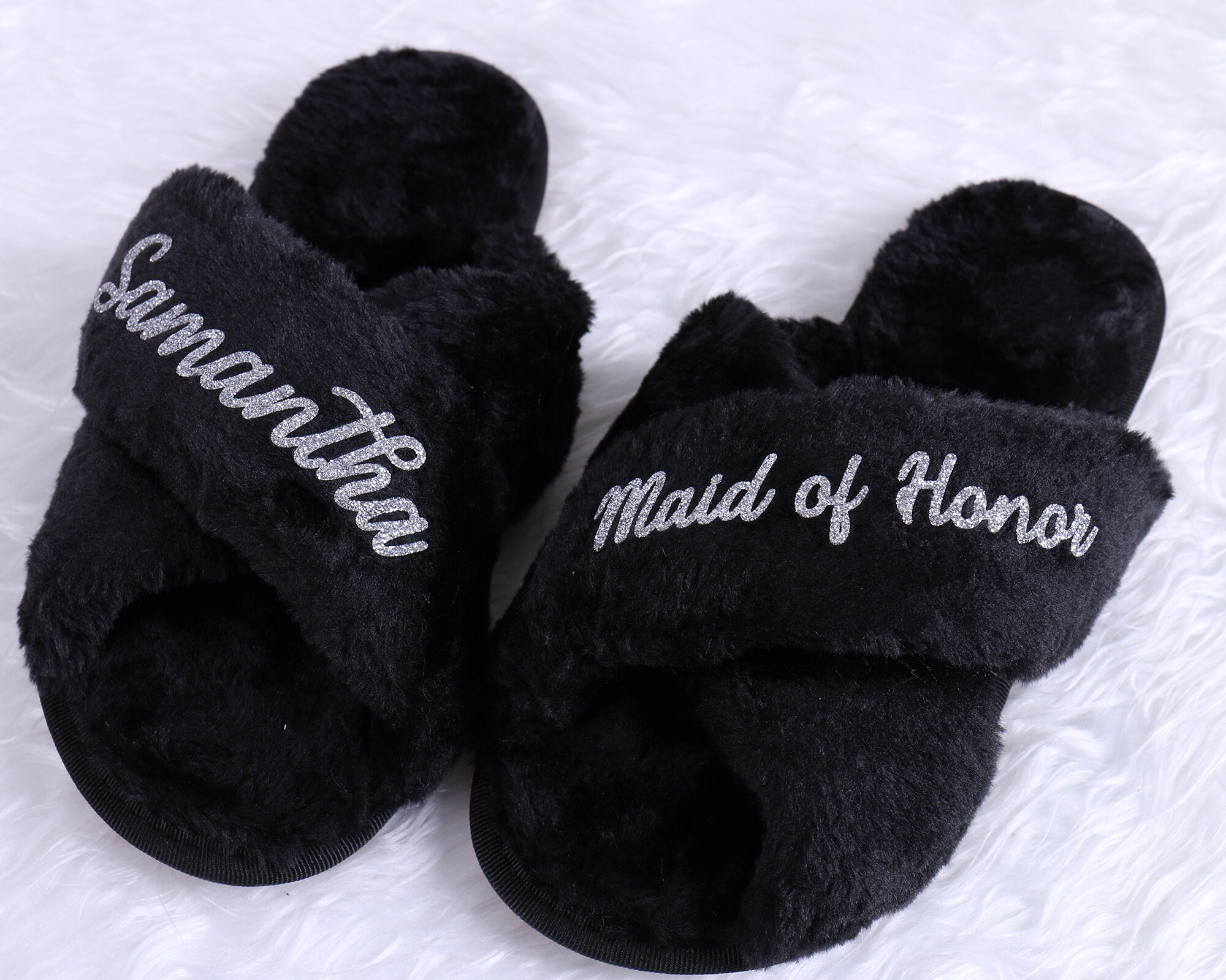 Personalized Fluffy Slipper Multiple Color Choices Your Name - Etsy UK