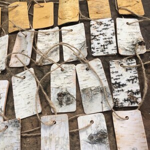 10//50/100 Rustic Wedding Favor Antique Rustic Birch Bark Gift Tags - Etsy