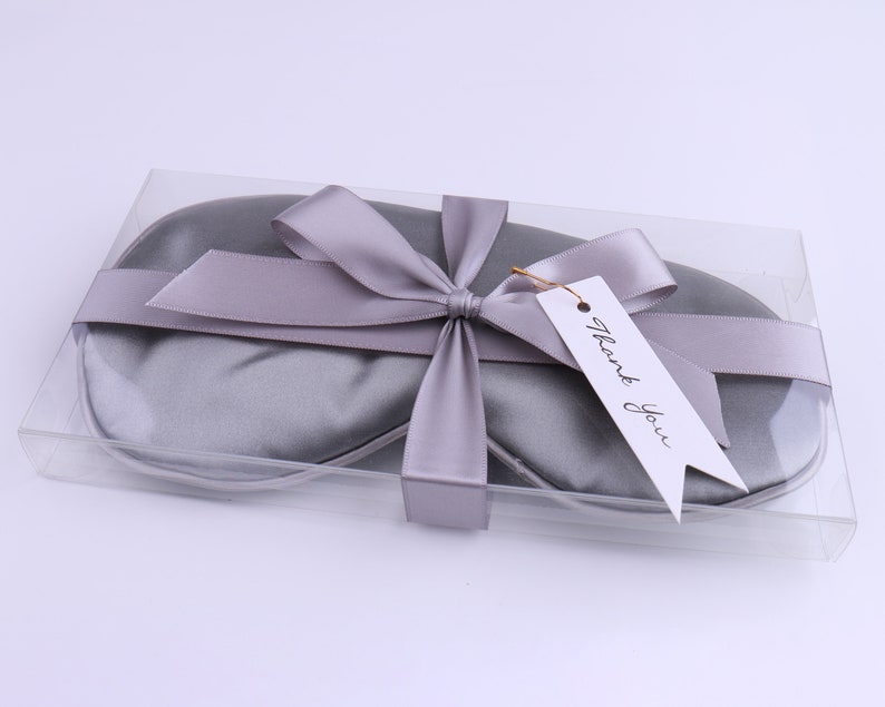 Personalized Satin Eye Sleep Mask With PVC Ribbon Gift Box Bachelorette ...
