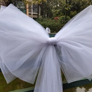 1pc Custom Extra Big Tulle Pew Bows,big Pew Bows, Tulle Bows, Formal ...