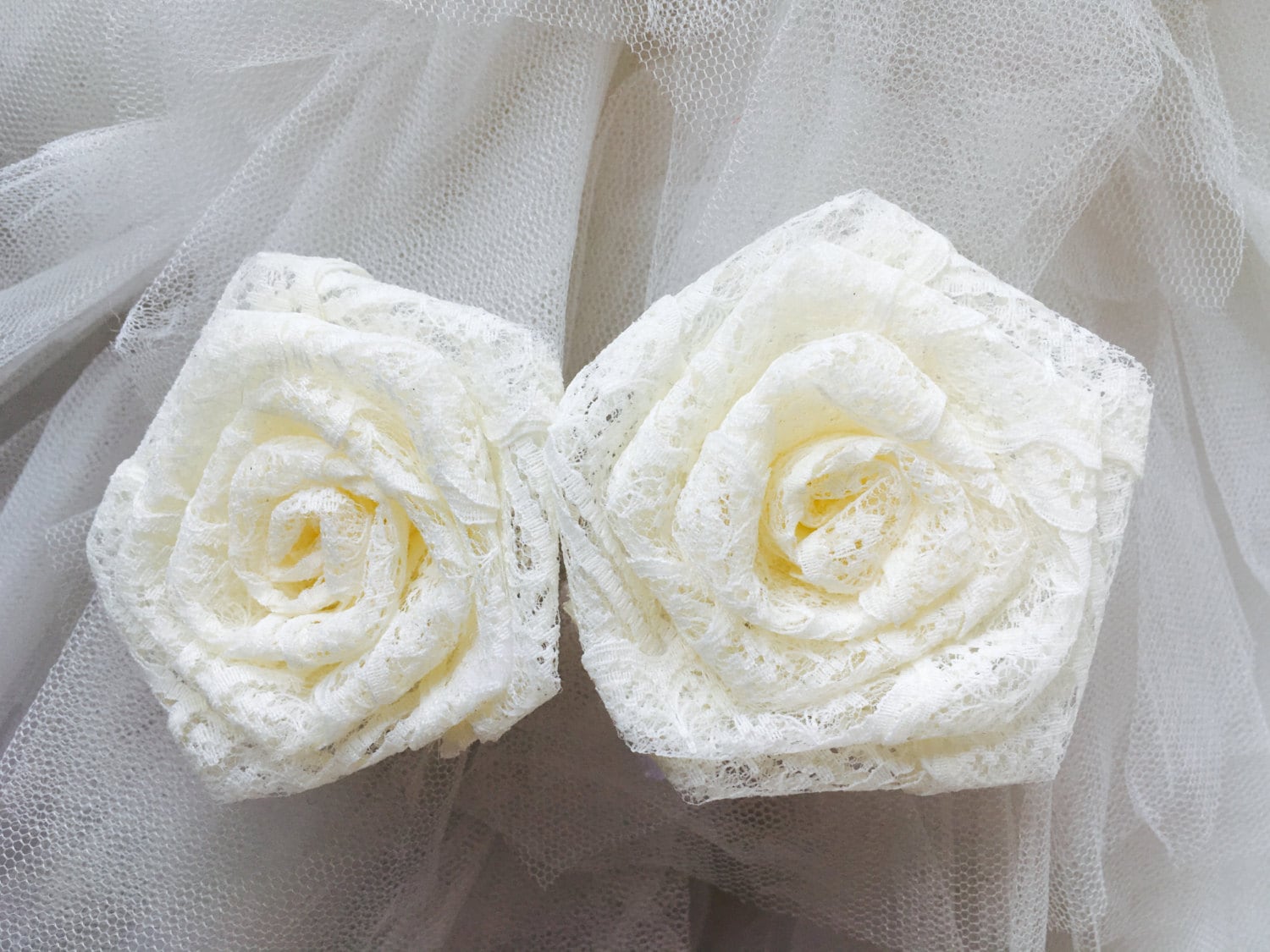 5pcs or 12 pcs Ivory Lace Roses Flowers Shabby Chic Flowers | Etsy