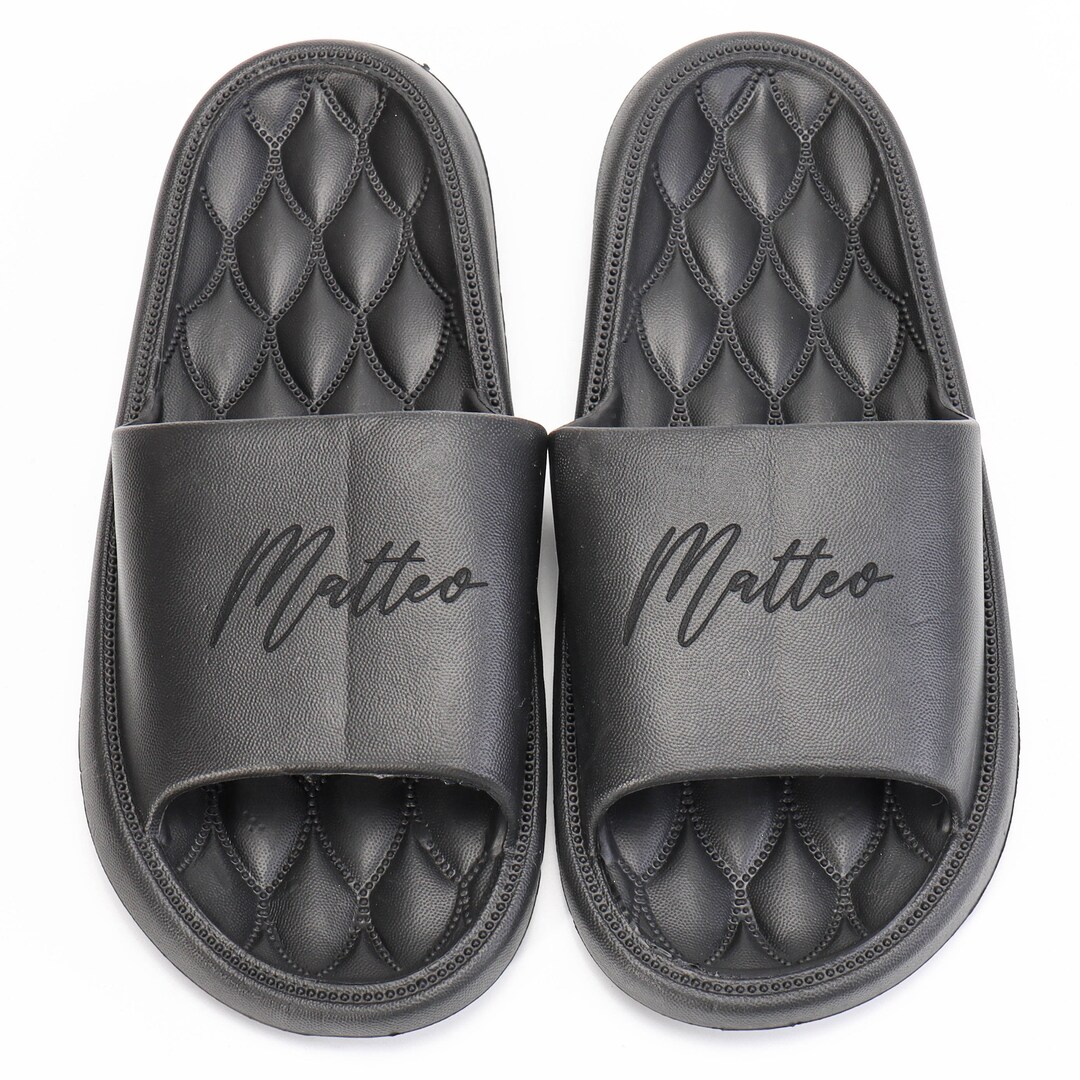 Personalized Cozy Slides Foam Home Bathing Slippers Men Women Husband ...
