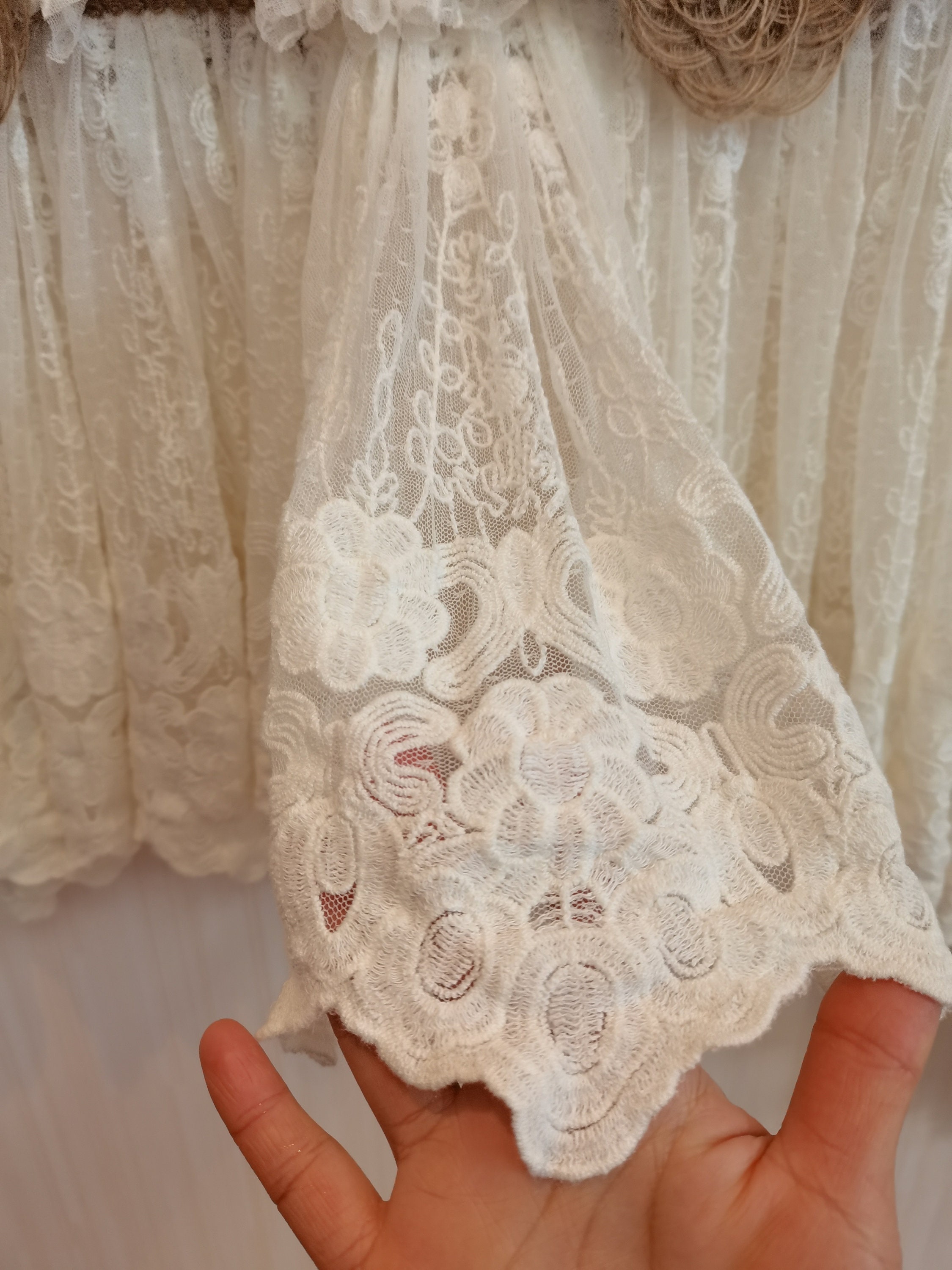 Shabby Ivory Lace Curtain High Quality Ivory Lace Window Valance ...